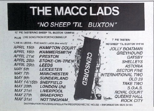 MACC LADS 'No Sheep' Tourdaten UK Mini Presse WERBUNG 5x3 Zoll | eBay