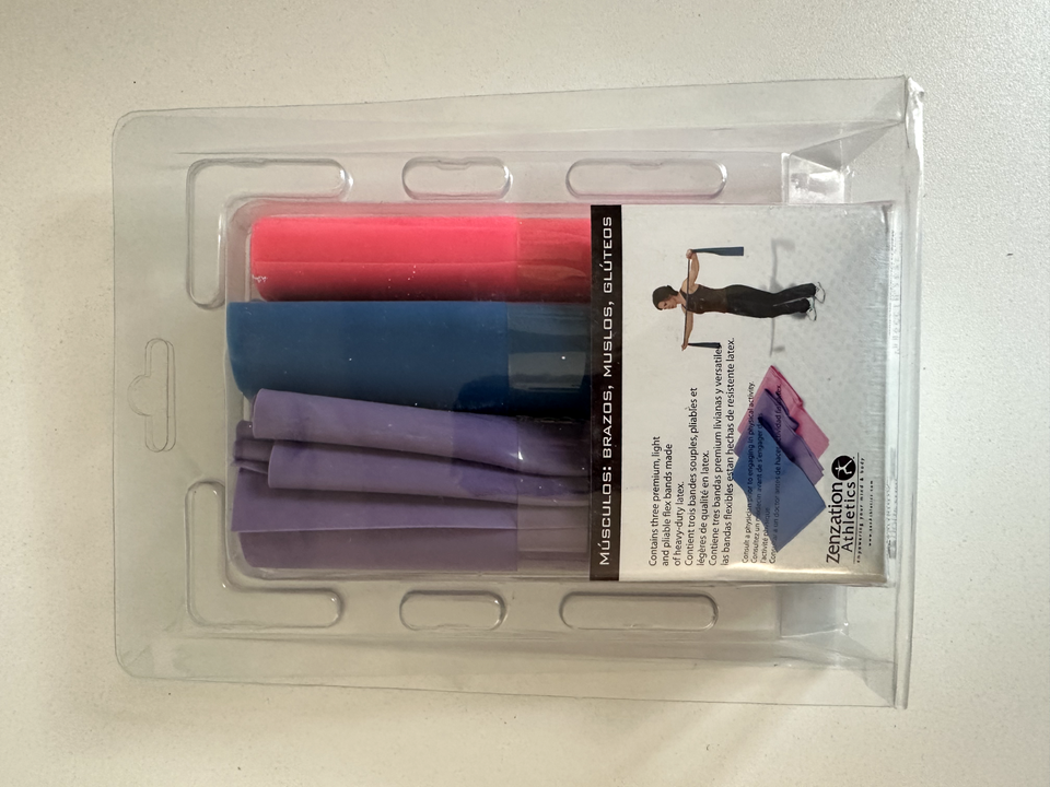 Workout Resistance Flex Bands Set 3 NEW Medium, Light, Extra Light | eBay