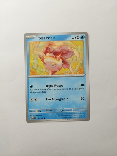 Carte Pokémon - Poissirène - 118/165 - EV03.5 - 151 | eBay