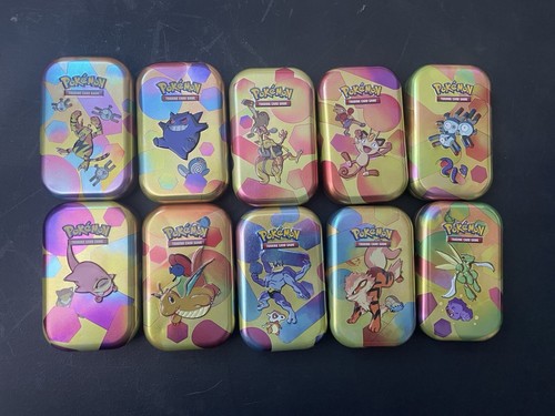 **EMPTY** Pokemon 151 Mini Tin Set - Including ART and COINS - NO PACKS ...