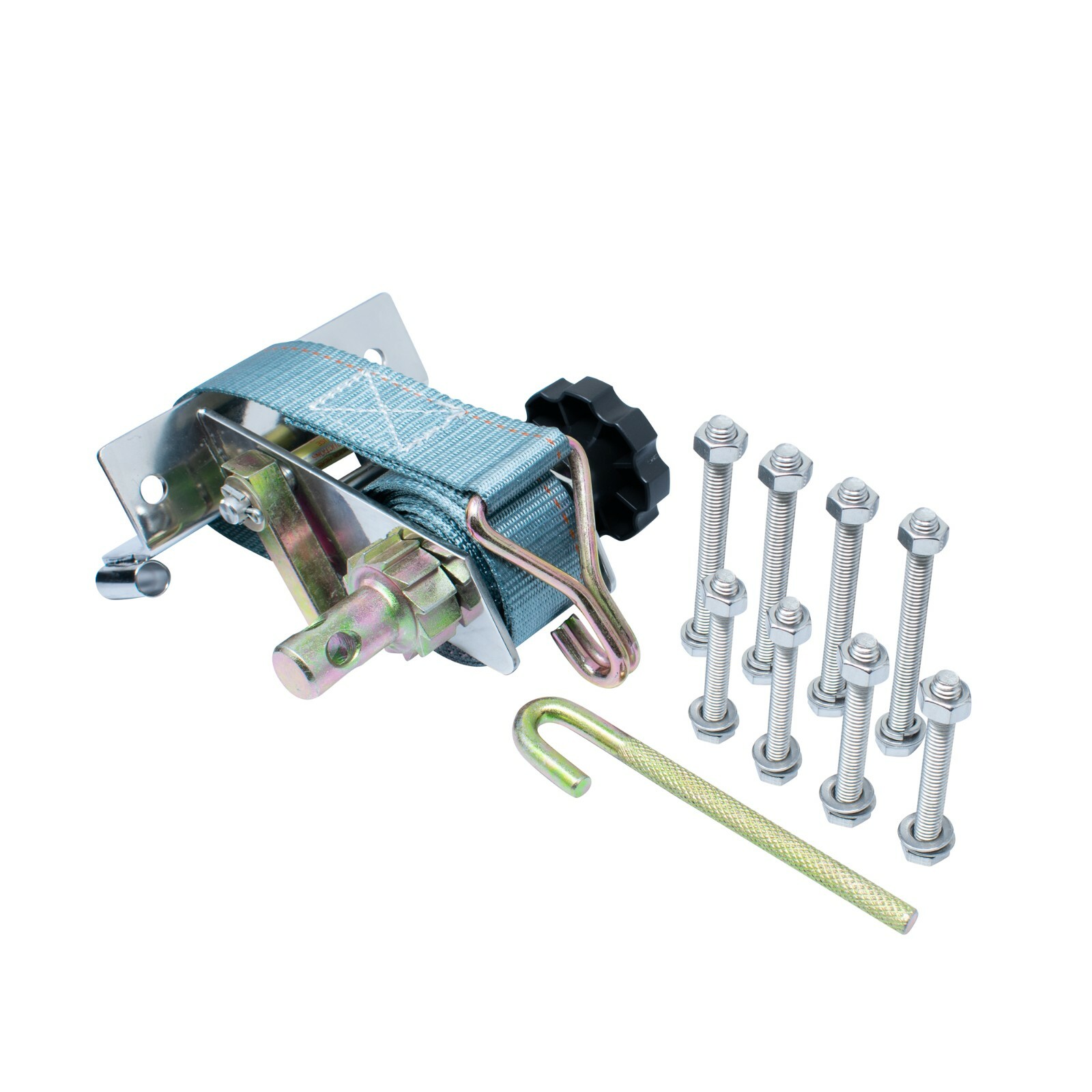 Polished Stainless Steel Ladder Rack Ratchet Tie-Down Straps (Pair ...