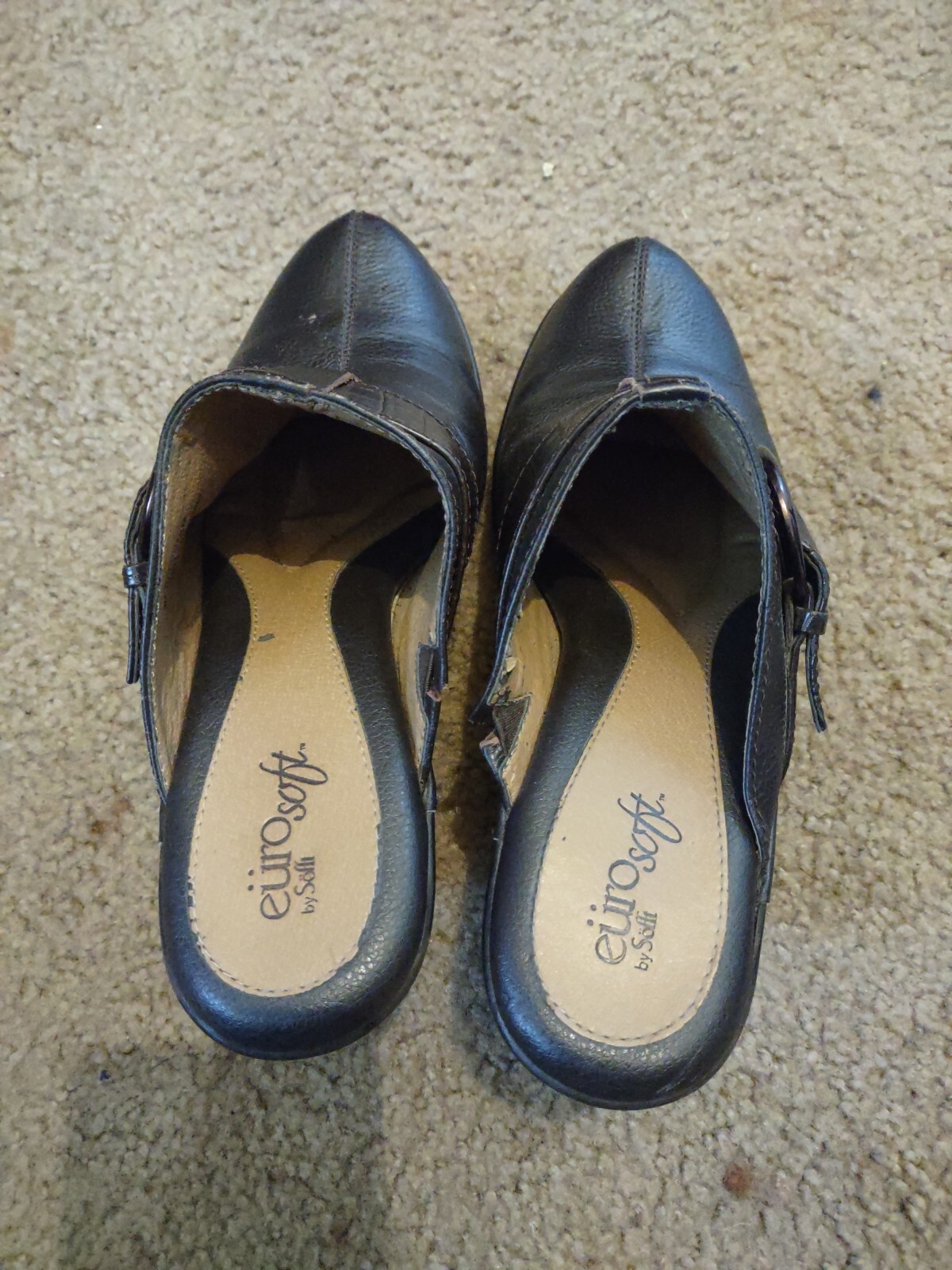 Euro Soft By Sofft Shoes Women Size 8 Medium Slip-on Clogs Wedge Heels ...