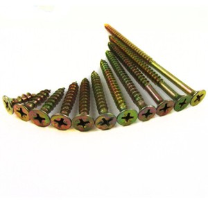 COUNTERSUNK WOODSCREWS YELLOW PASSIVATED SCREWS 16 LENGTHS MULTI ...