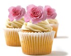 24 Edible Rice Paper Cup Cake Topper, decorations - Rose | eBay UK