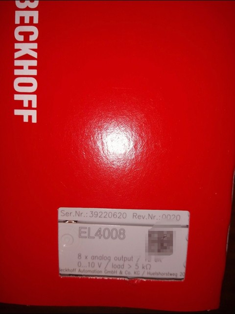 Beckhoff 8-Channel Analog Output EtherCAT Terminal (EL4008) for sale ...