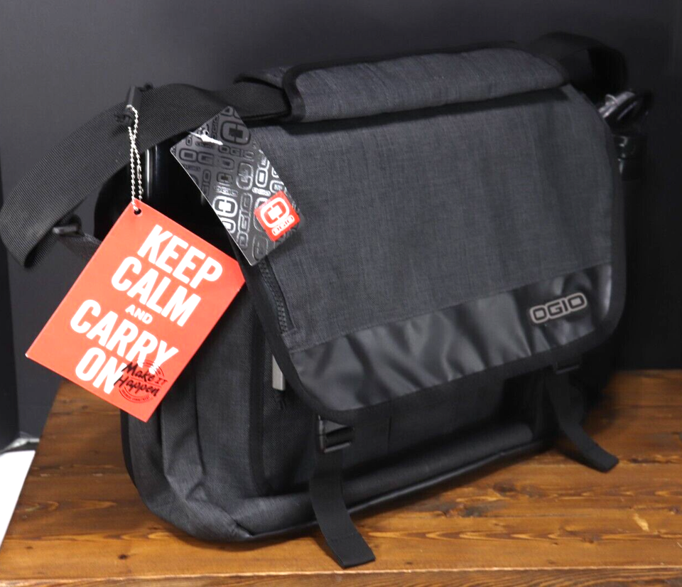 OGIO SLY Messenger / Laptop Bag, Gray & Black, 19" x 13" NEW with Tags ...