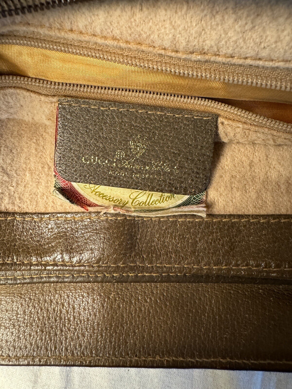 Vtg 80s GUCCI Classic GG Monogram Ophidia 3 Compartment Shoulder Bag W ...