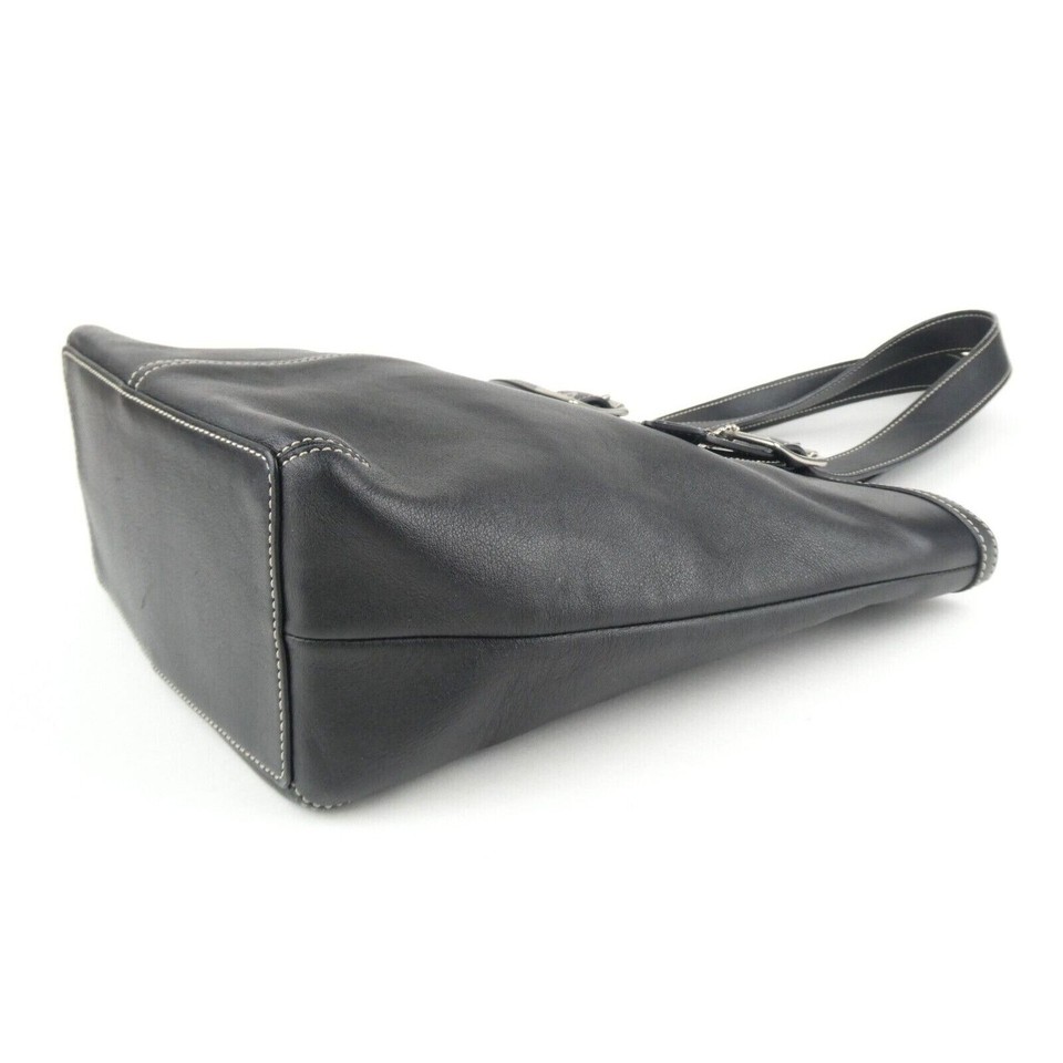 Coach Black Leather Tote Shoulder Bag 9572 | eBay