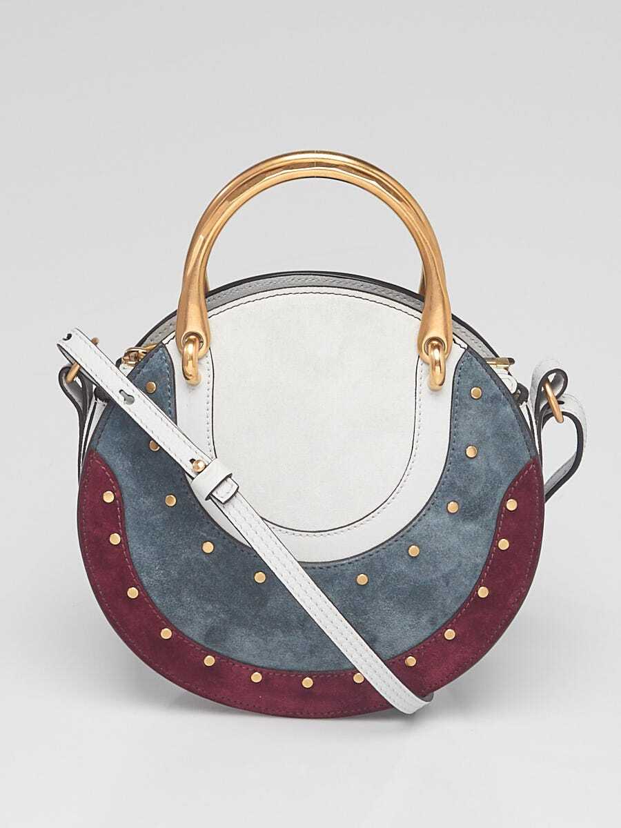 Chloe Blue/Purple Suede/Leather Small Pixie Bag - Gem