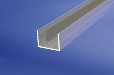 Aluminium C Shape Channel Section Anodised Grooved Bar, Various Sizes ...