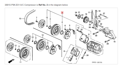 HONDA ACURA GENUINE OEM NSX A/C Compressor ☆ 38810-P9K-E01 ☆ | eBay