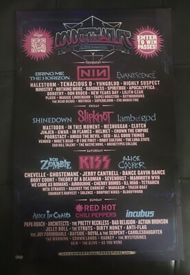 LOUDER THAN LIFE 2022 CONCERT POSTER: NIN, Slipknot, Kiss,Alice Cooper ...