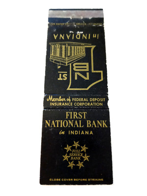 Vintage Matchbook: First National Bank, Indiana-Plumville-South Fork ...