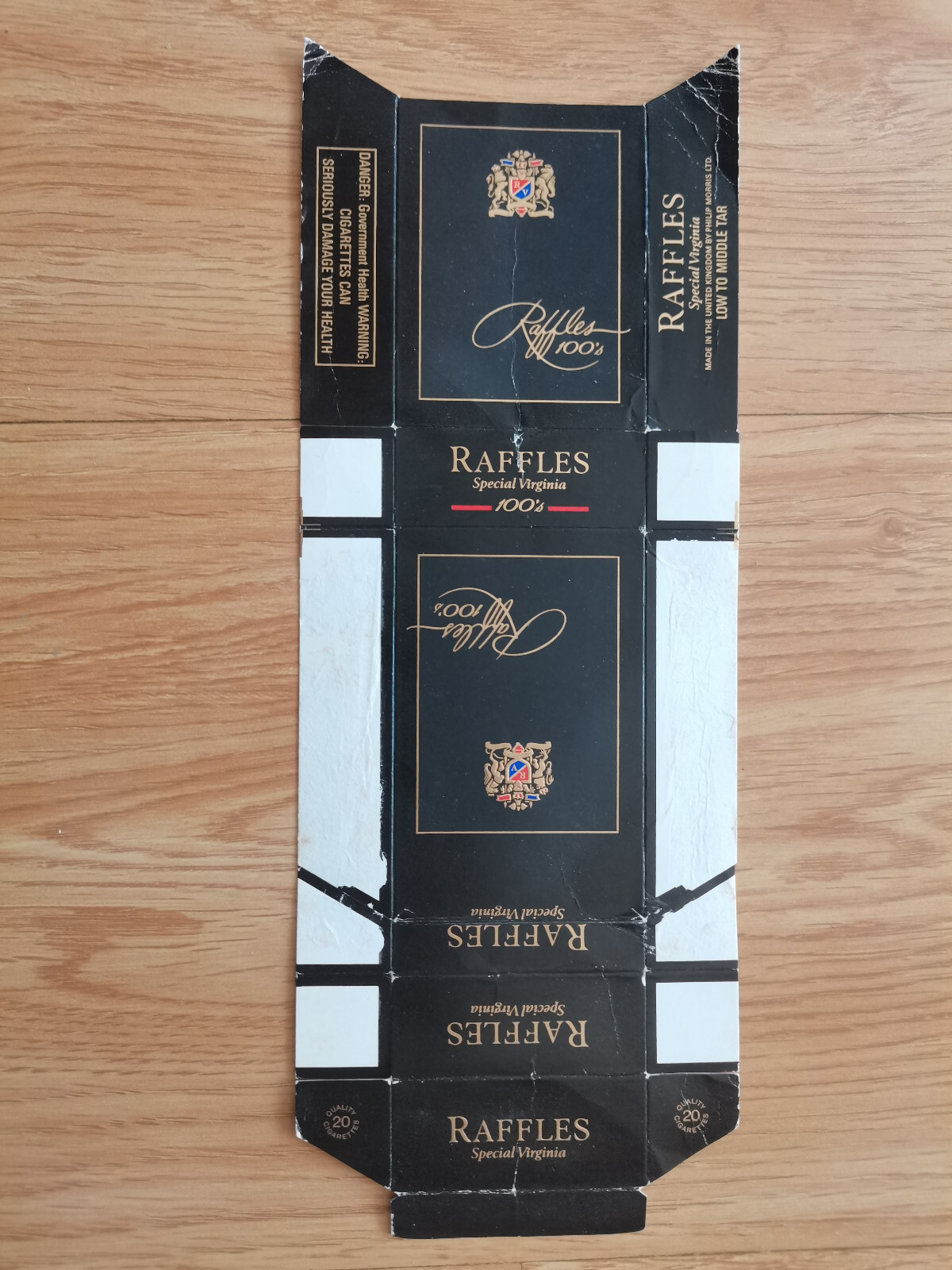 opened empty cigarette hard pack--100 mm-UK-Raffles | eBay