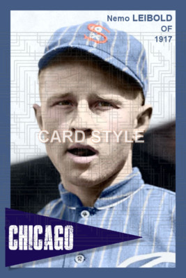 Nemo Leibold - 1917 Chicago White Sox - choose a style - colorized ...