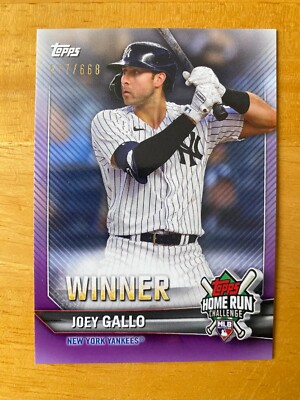2021 Topps Home Run Challenge Winner # HRW-33 Joey Gallo 577/668 NY ...
