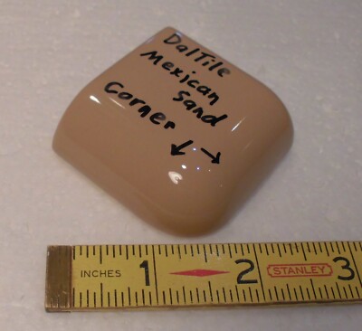 1 pc. Brown-Mexican Sand: Ceramic Radius Bullnose Outside Corner Tile 2 ...