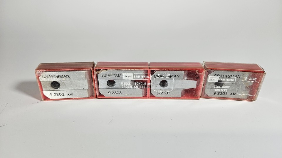 Craftsman Molding Cutter Blade Set Wedge Tongue and Groove, Glue Joint ...