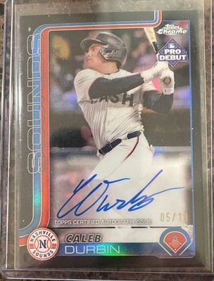 2025 Topps Pro Debut Chrome Autograph Caleb Durbin #PDC-160 Black /10 ...