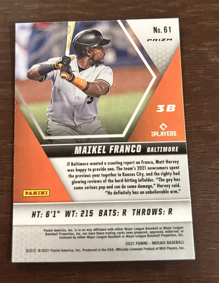 2021 Mosaic Baseball #61 Maikel Franco Quick Pitch PRIZM Disco | eBay