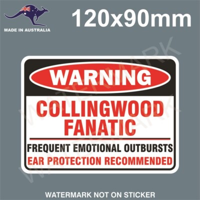 COLLINGWOOD MAGPIES FANATIC STICKER | eBay