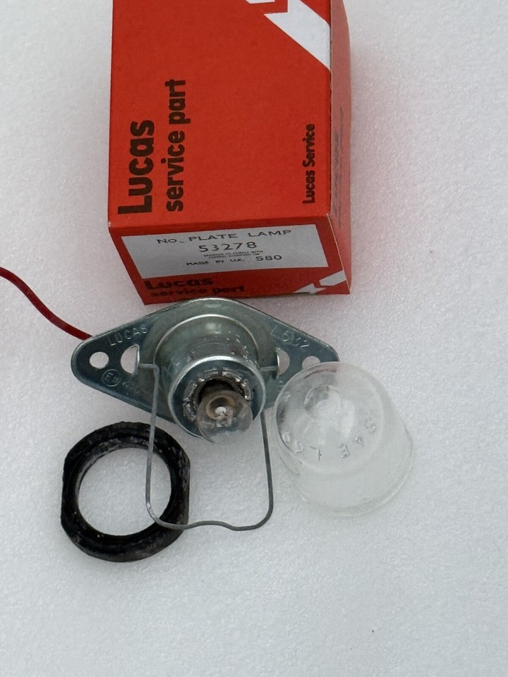BHA4965 - LUCAS NUMBER PLATE LAMP L532 53278 OE MGB EXPORT MODELS ...