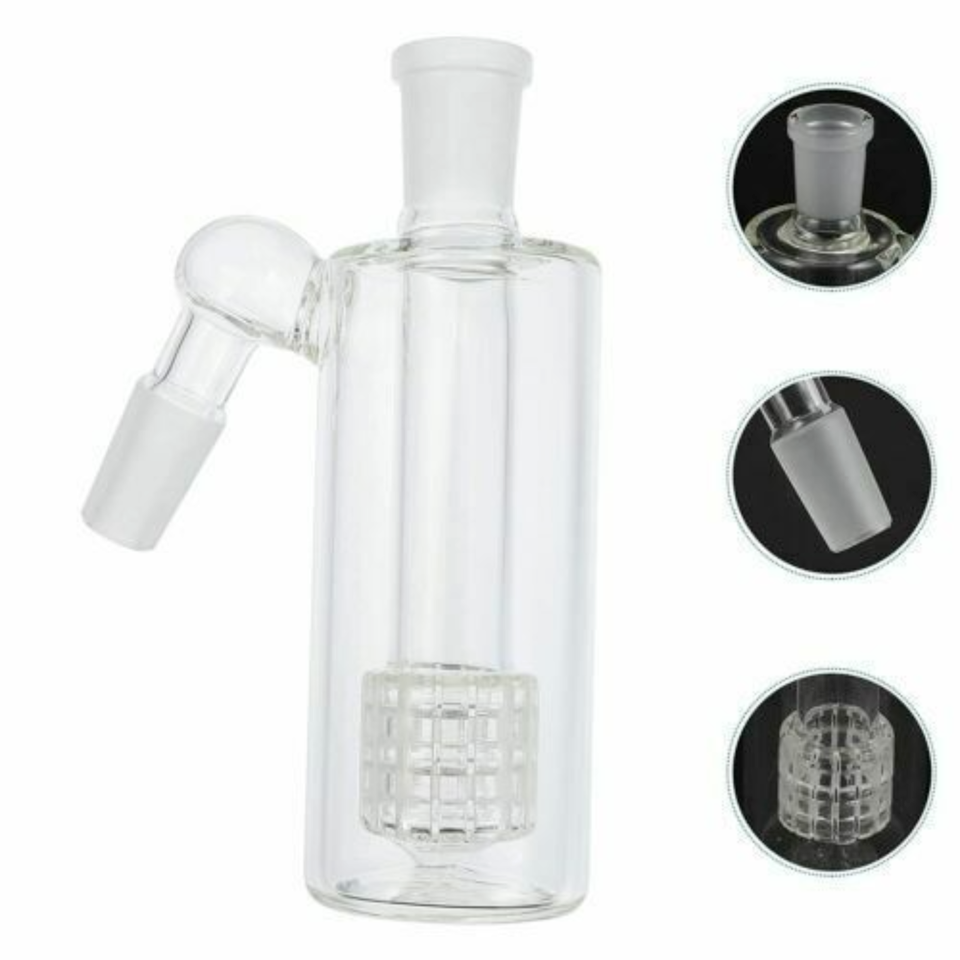14mm Ash Catcher 45 Degree Glass Water Bong Thick Pyrex Glass Bubbler ...