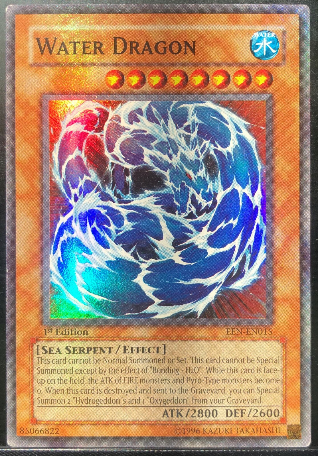 YuGiOh WATER DRAGON Super Rare - 1st Edition - EEN-EN015 - N/M Cond ...