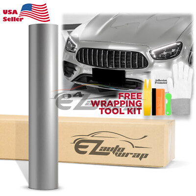 Gloss Glossy Silver Car Vinyl Wrap Sticker Decal Film Air Release ...