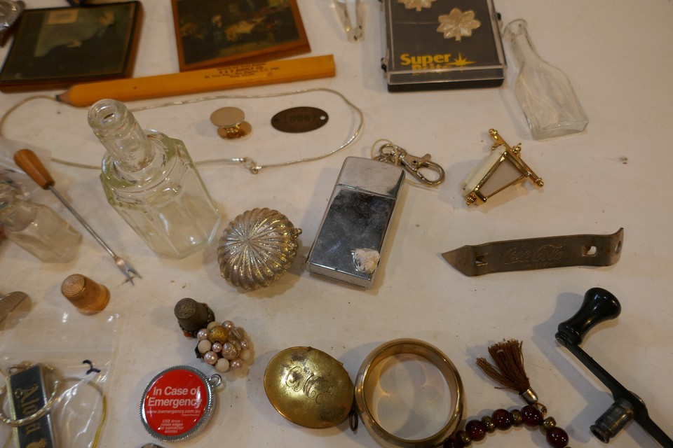Vintage Dealers junk drawer lot items advertising Smalls Older As Shown ...