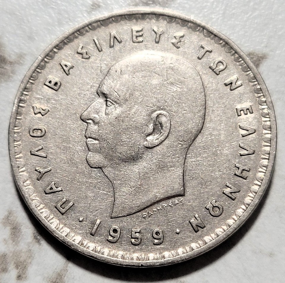 1959 Greece 10 Drachmai Coin Free S&H BIN833 | eBay