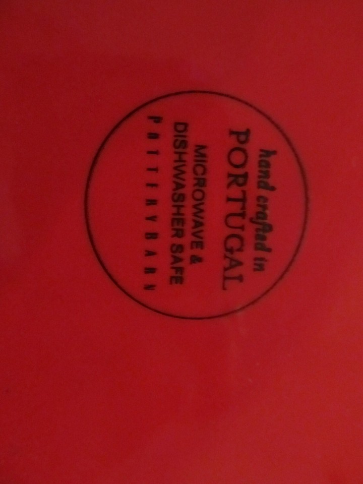 MATCERAMICA RED HANDMADE CERAMIC ROUND DINNER PLATES PORTUGAL | eBay