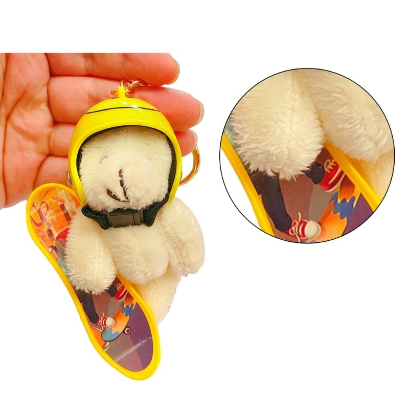 Key Holder Lovely Bear Bag Pendant Stylish Bag Ornament Plush Texture ...