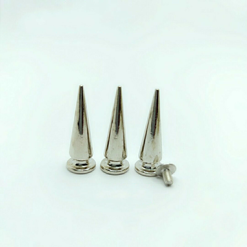20X Metal Punk Pyramid Cone Rivet Studs Nail Spikes Rock Leather Craft ...