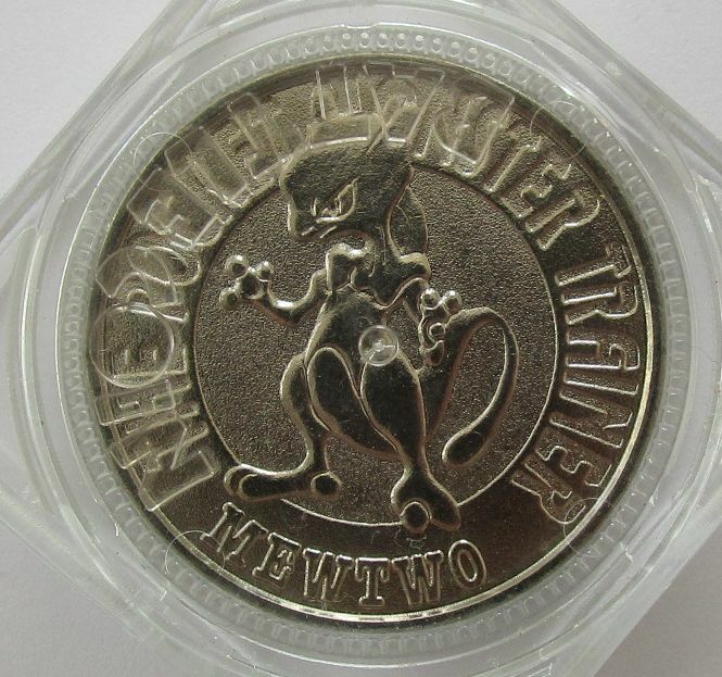 Pokemon Mewtwo No.150 Battle Coin Medal Metal Bandai 1997 Japanese ...