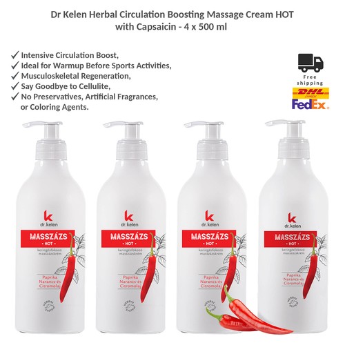 Dr Kelen HOT Massage Cream Circulation Booster Warming Gel with Paprika ...