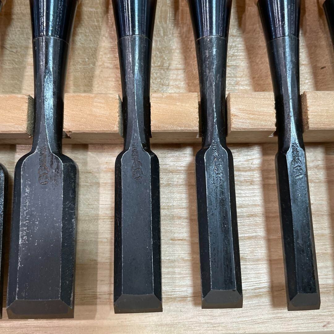 Yamahiro Vintage Oire Nomi Japanese Bench Chisels Set of 10 Mentori ...