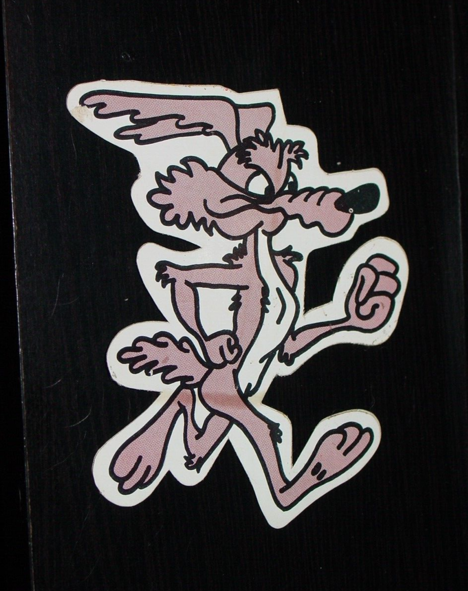 WILE E COYOTE 1970's STICKER VINTAGE AUTO or MOTORCYCLE DECAL 3 x 3.5 ...