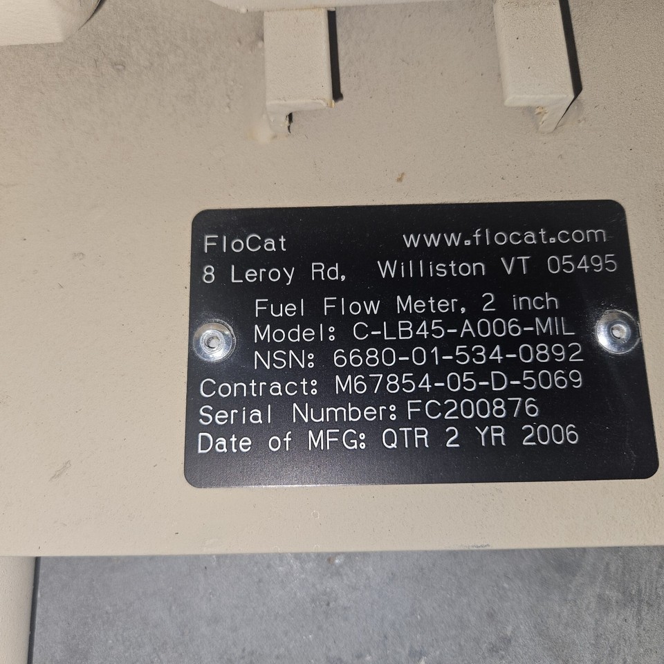 FloCat FUEL FLOW METER , NSN 6680-01-534-0892, C-LB45-A006-MIL | eBay