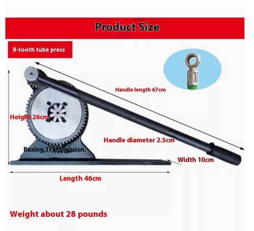 Manual Gear Tube Press Locking Machine Tube Press Sleeve Machine Steel ...
