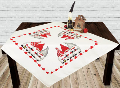 "Three Gnomes" Tablecloth Kit for Counted Cross Stitch Embroidery ...