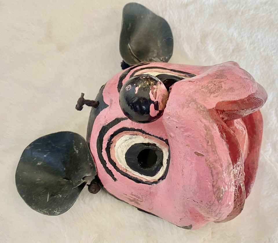 Antique Vintage Hand Carved Mickey Mouse Dance Mask from Palin ...