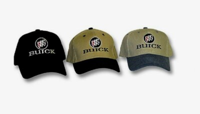 MEN'S BUICK HAT/CAP BUICK EMBLEM CHOOSE BLACK,TAN/BLACK OR TAN/NAVY ...