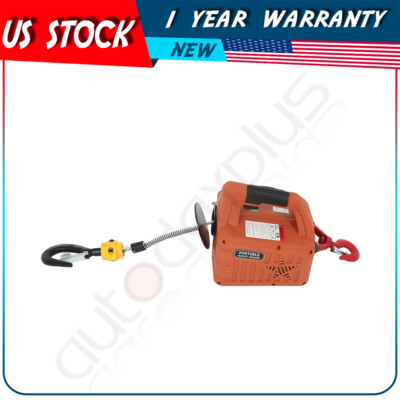 Electric Hoist Winch Portable Electric Winch 1100lbs Wire Remote ...