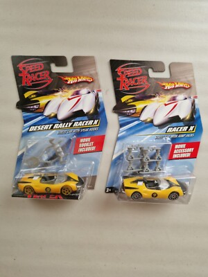 Hot Wheels Speed Racer Lot 2x Desert Rally & Racer X Spear Hooks Jump ...