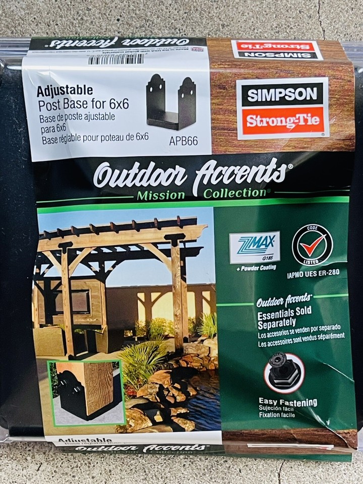 Simpson Strong-Tie APB66 Post Base - 6x6 Nominal Lumber Powder-Coated ...