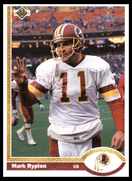 1991 Upper Deck #280 Mark Rypien Washington Redskins Football Card | eBay