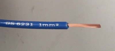 BLUE 1MM/18AWG BS6231 TRI-RATED CABLE (SUPPLIED IN 10M LENGTHS) | eBay UK