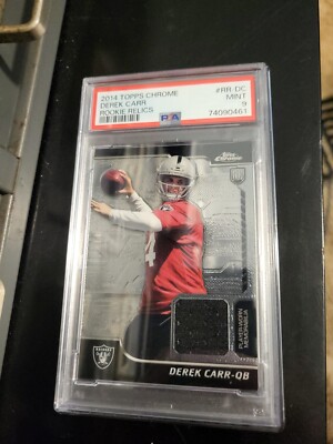 Derek Carr Rookie Card 2014 Topps Chrome Rookie Relics #RR-DC PSA 9 | eBay