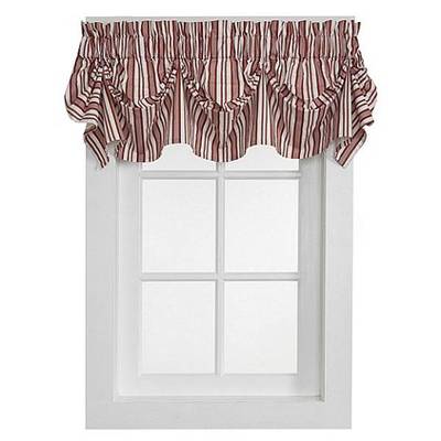 NEW Gabrielle 16-Inch Tucked Pleated Curtain Valance in Rust color 70 ...